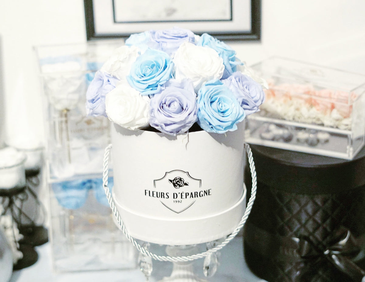 Purple Skies in Prestige Rose Bucket | fleursdepargne